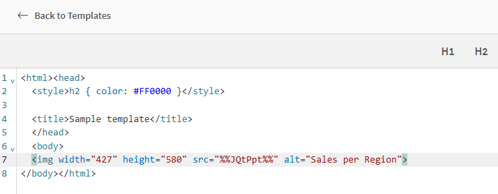 Adding charts as images in your HTML template | Qlik Cloud Help