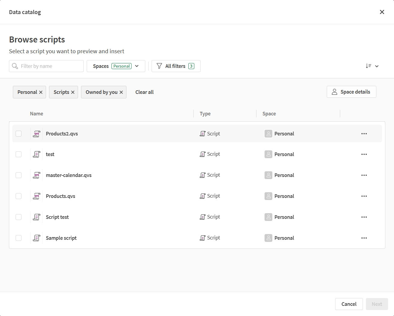Gegevenscatalogus | Qlik Cloud Help