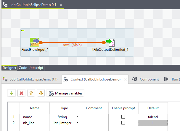Create a demo Job | Calling a Talend Job from an external Java ...