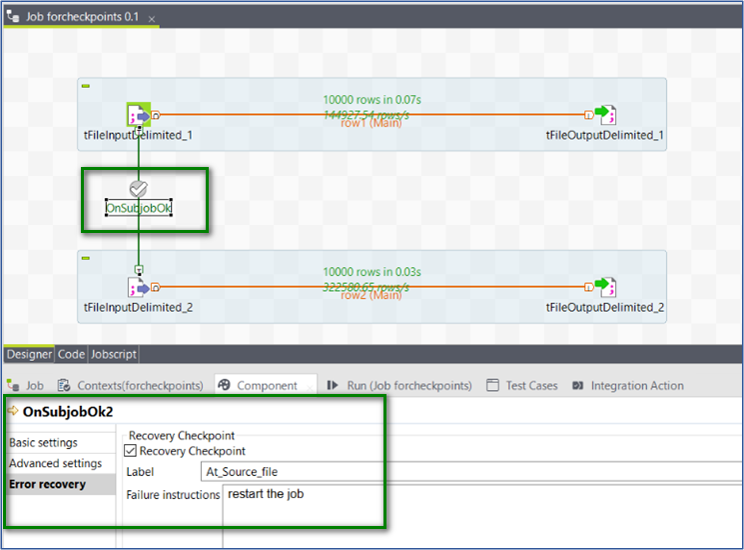 Restartability example | Restartability with Talend Studio and Talend ...