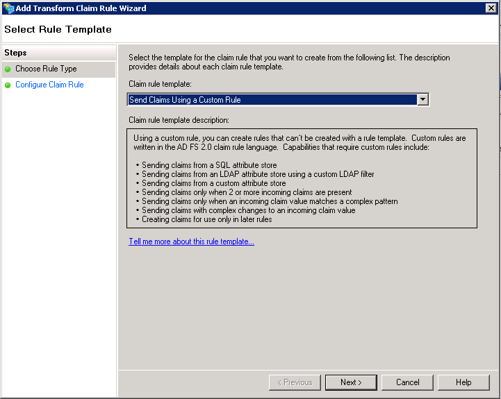 Configuring Custom Roles Claim Rule (Example) | Configuring Talend Administration Center SSO ...